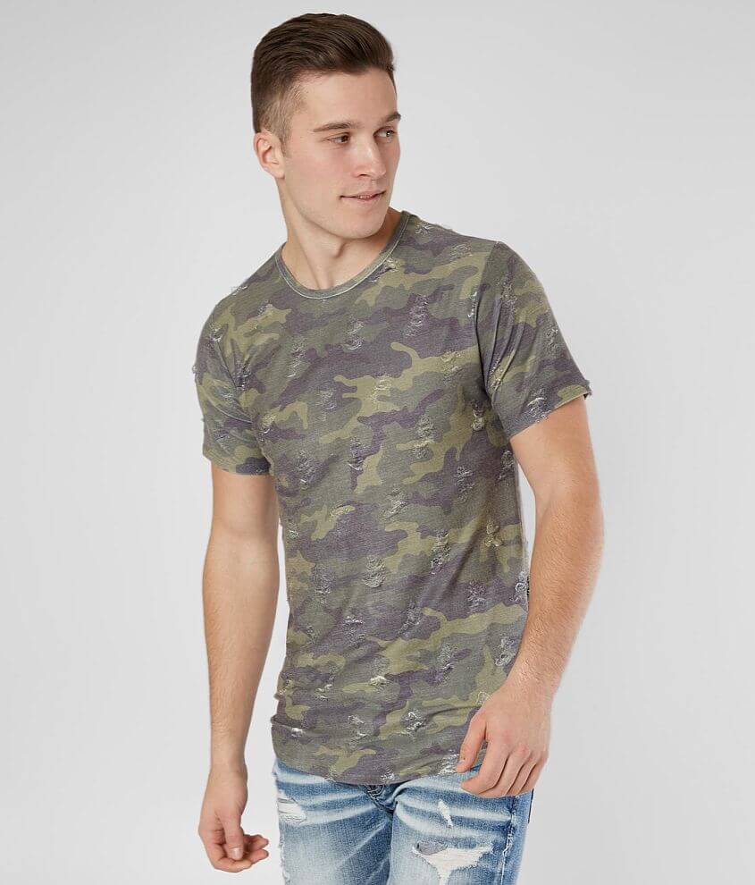 Rustic Dime Long Body T-Shirt - Men's T-Shirts in Camo | Buckle
