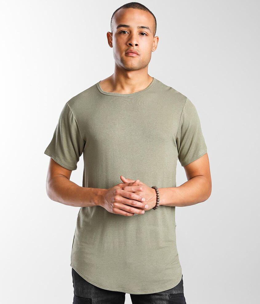Rustic Dime Long Body T-Shirt - Men's T-Shirts in Sage Grey | Buckle