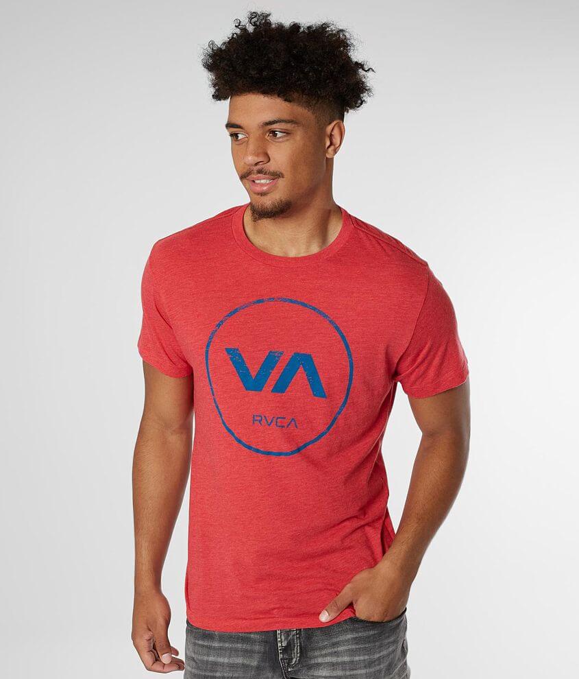RVCA VA Circle T-Shirt - Men's T-Shirts in Red Fade Vintage | Buckle