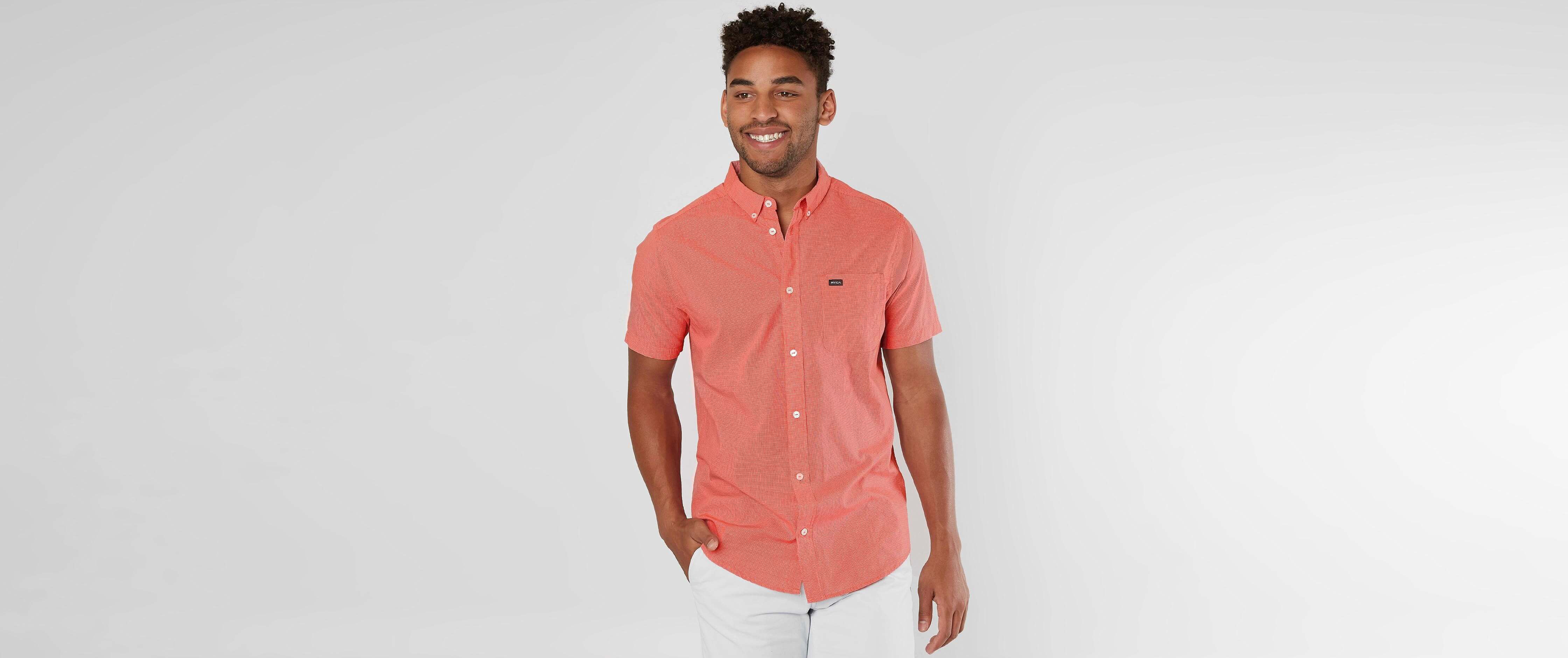 RVCA That'll Do Micro Shirt - Men's Shirts in Baked Apple | Buckle