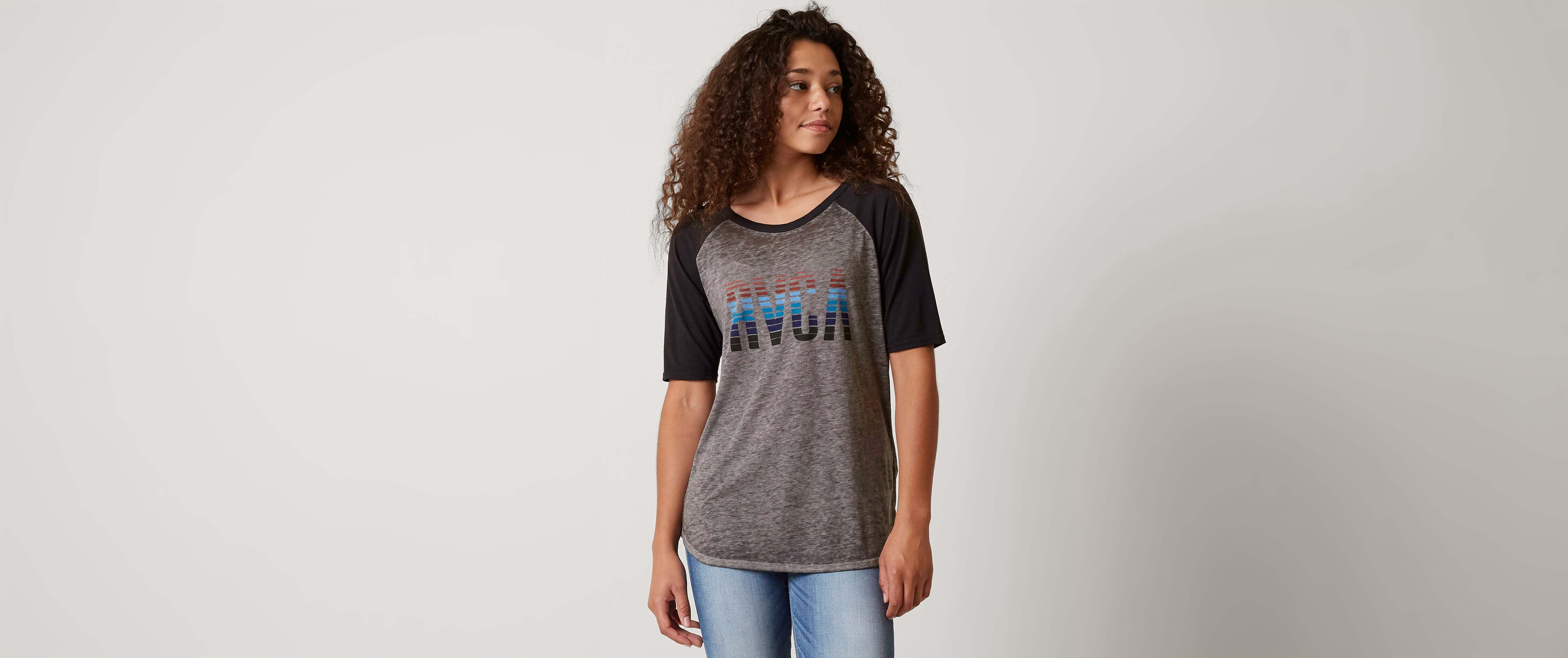 RVCA Track T-Shirt - Women's T-Shirts in Athletic Heather | Buckle