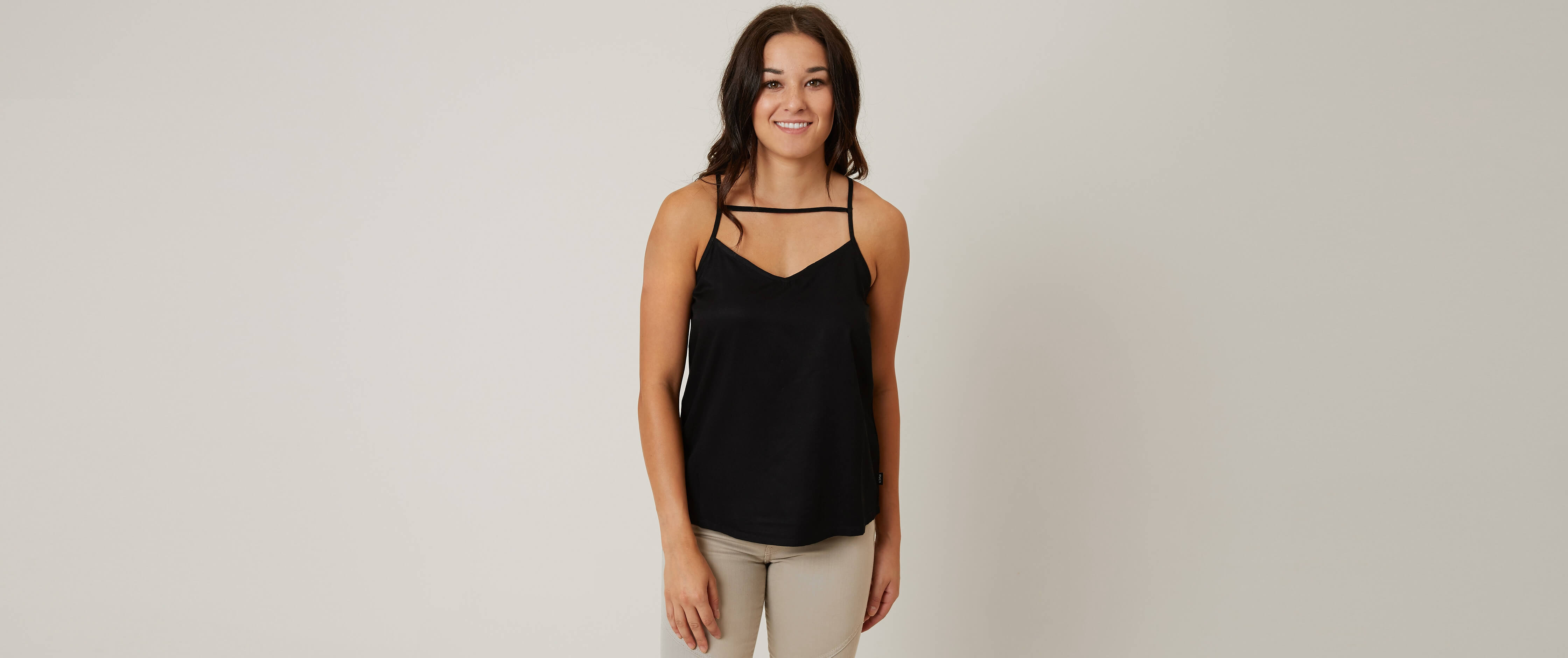 RVCA Crossed Out Tank Top - Women's Tank Tops in Black | Buckle