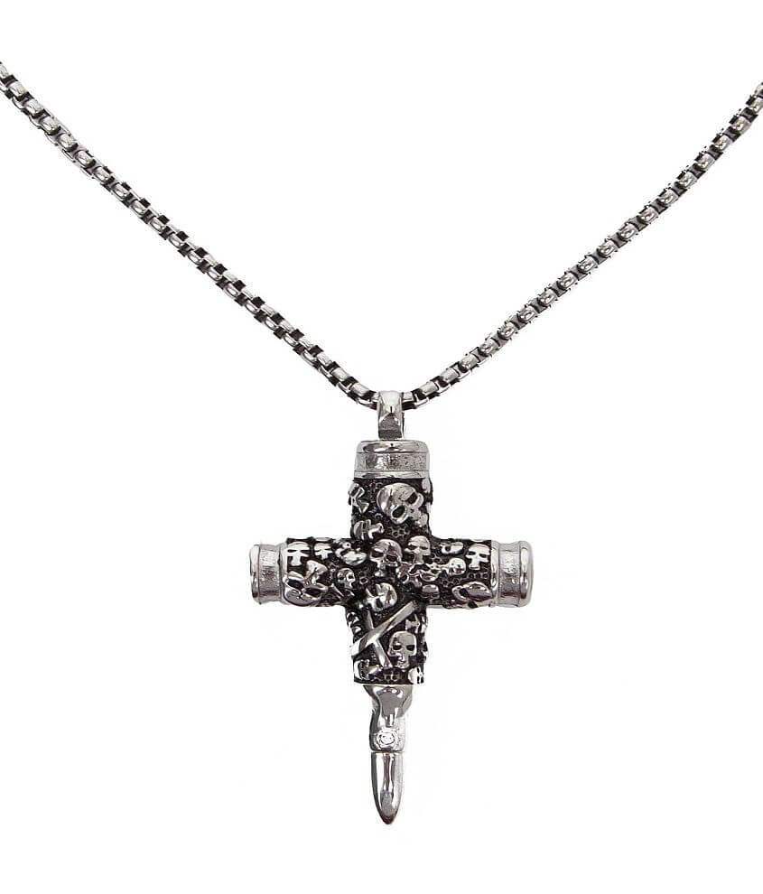 Inox Cross Necklace - Men's Jewelry in Silver | Buckle