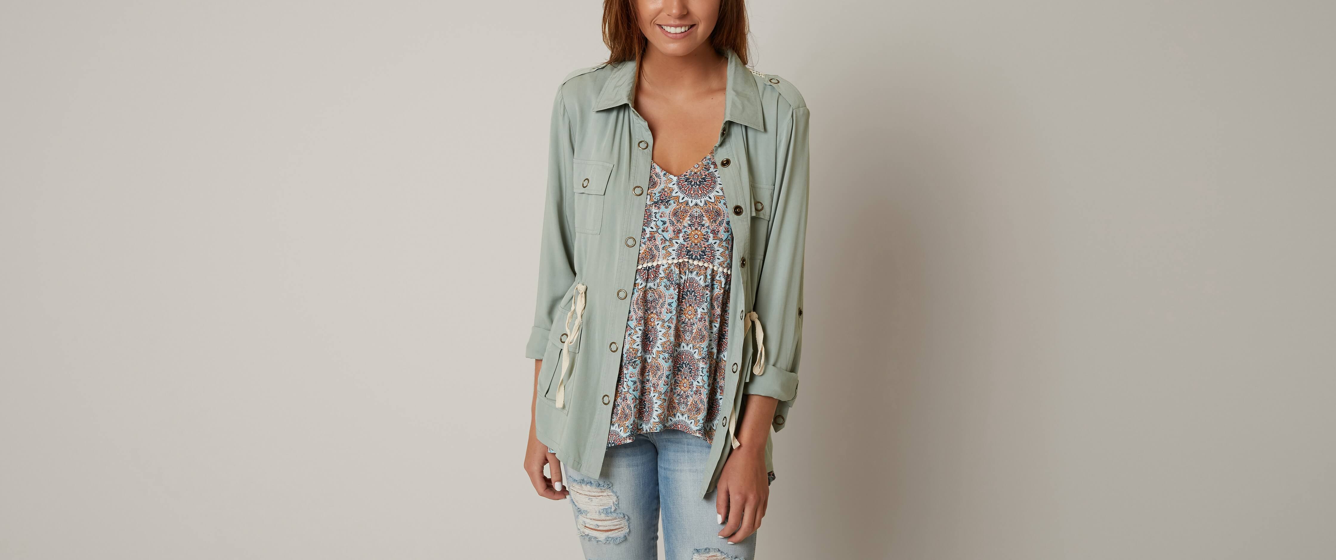 Jealous Tomato Crochet Jacket - Clothing in Jadeite | Buckle