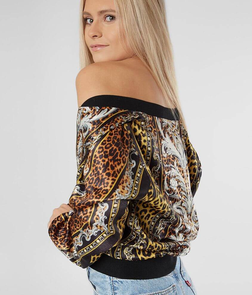 Jealous Tomato Baroque Animal Print Bomber Jacket - Women's Coats ...
