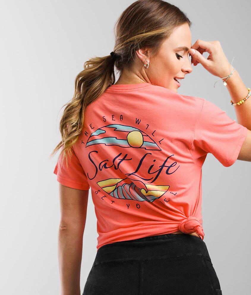 Salt Life Tranquil Tides T-Shirt - Women's T-Shirts in Flamingo | Buckle