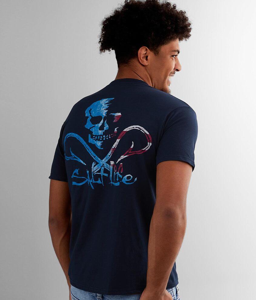 Salt Life Ameriskull T-Shirt - Men's T-Shirts in Navy | Buckle