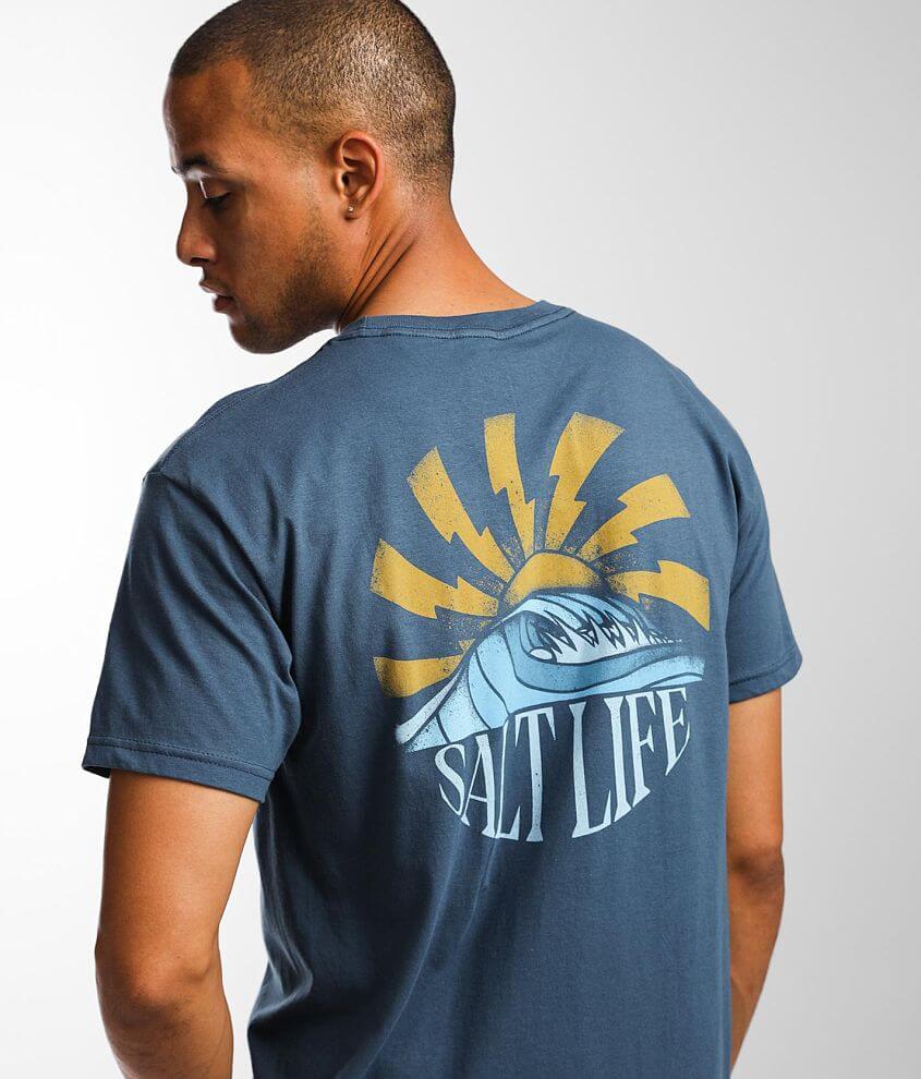 Salt Life Rising Sun T-Shirt - Men's T-Shirts in Washed Navy | Buckle