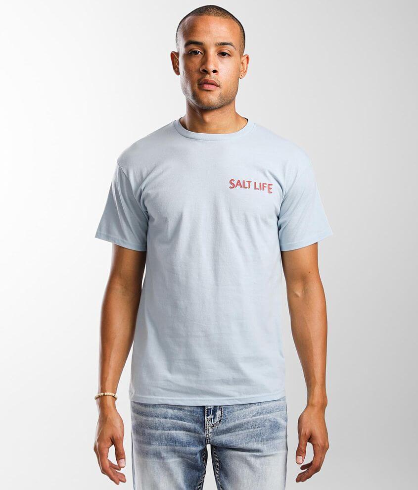 Salt Life Back Fin T-Shirt - Men's T-Shirts in Blue Stone | Buckle