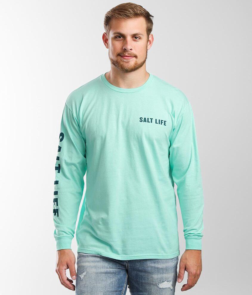 Salt Life Sunrise Palms T-Shirt - Men's T-Shirts in Aruba Blue | Buckle