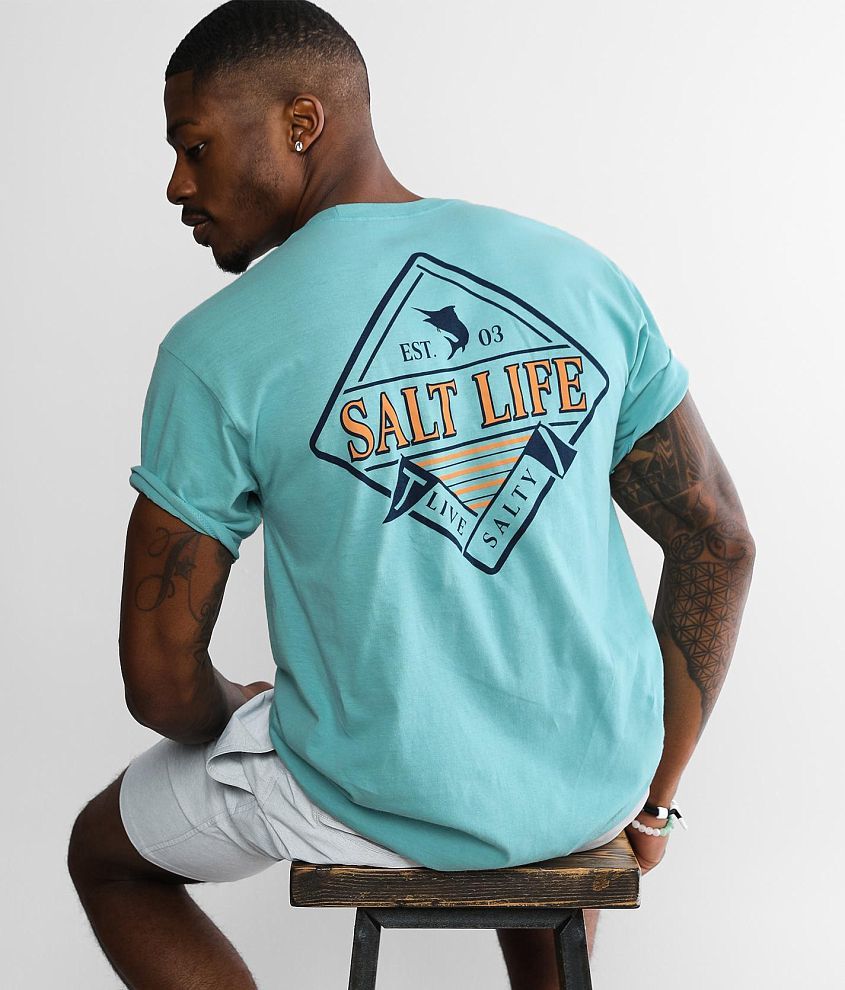 Salt Life Adrift T-Shirt - Men's T-Shirts in Sea Green | Buckle