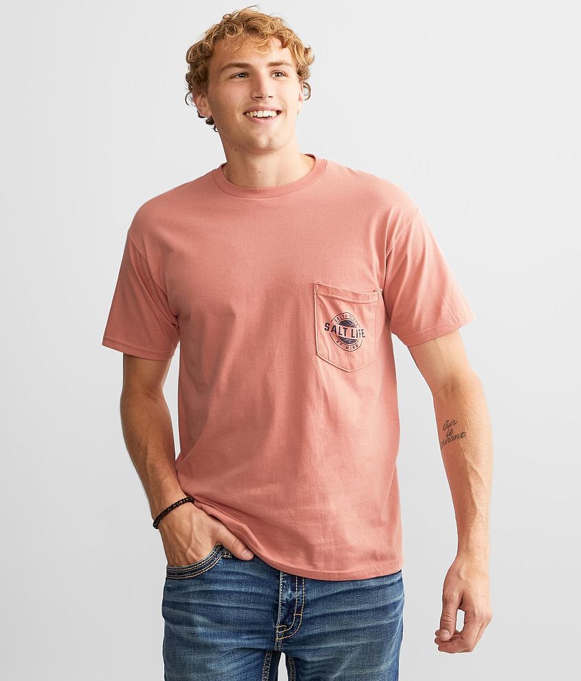Salt Life First Light T-Shirt - Men's T-Shirts in Pink Clay | Buckle