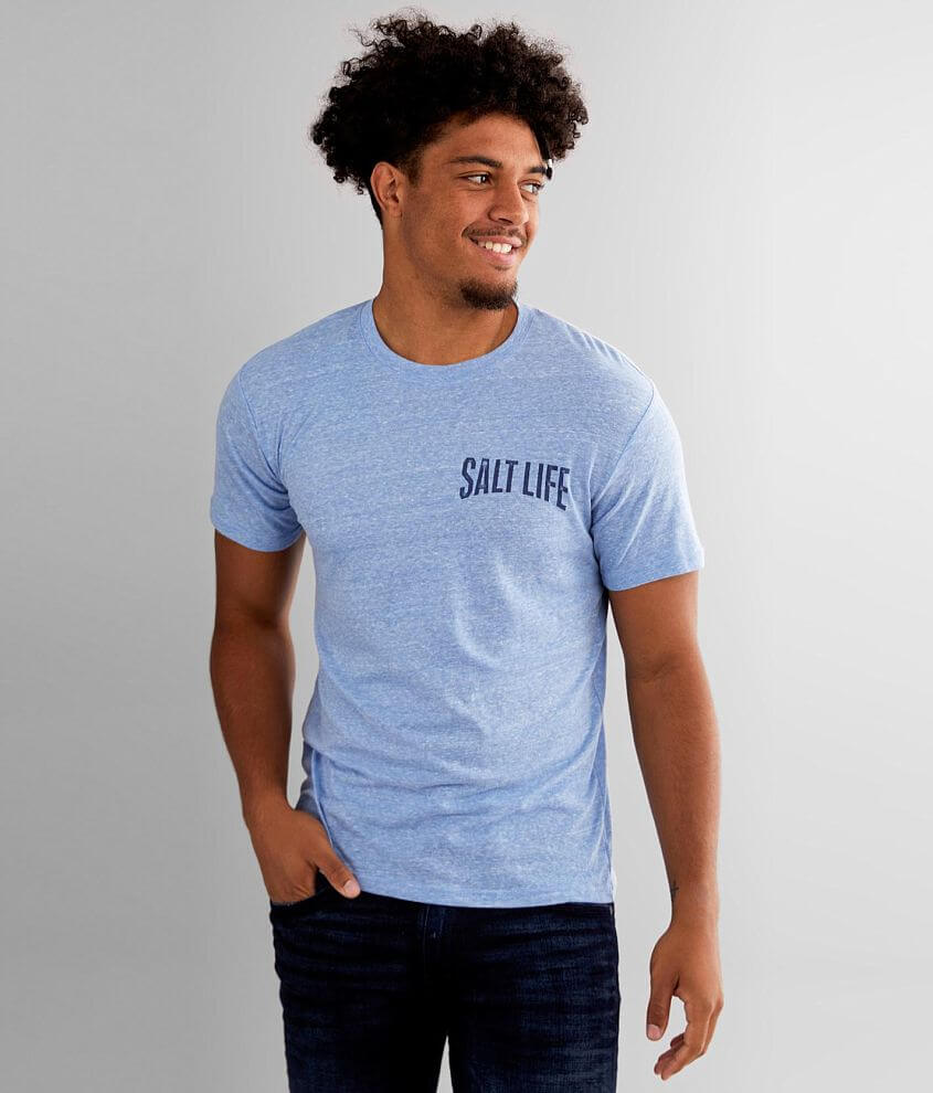 Salt Life Marlin Hook Badge T-Shirt - Men's T-Shirts in Chambray | Buckle