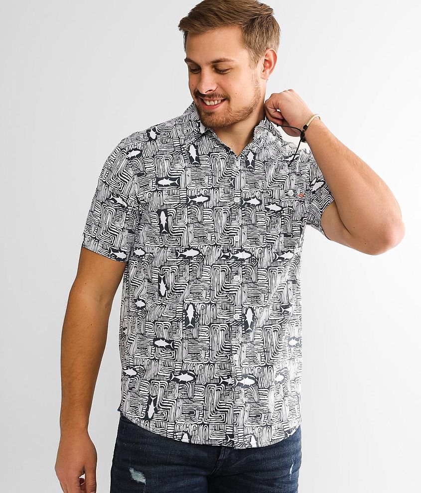 Salt Life Tiki Tuna Performance SLX Shirt - Men's Shirts in Navy | Buckle