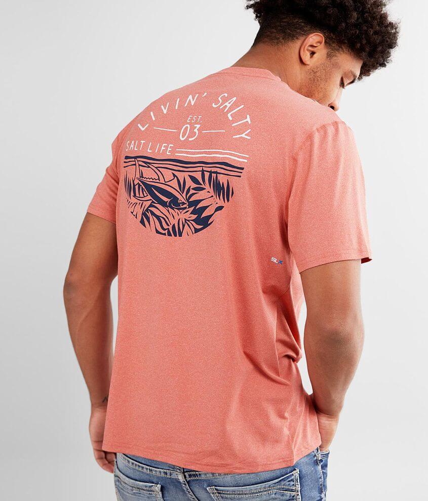 Salt Life Fish Tropics Performance T-Shirt - Men's Activewear in Burnt ... Salt Life Fish Tropics Performance T-Shirt - Men's Activewear in Burnt ...