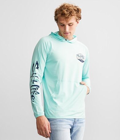 Salt Life Tuna Season Performance Hoodie - Men's Activewear in Lt Aruba ...