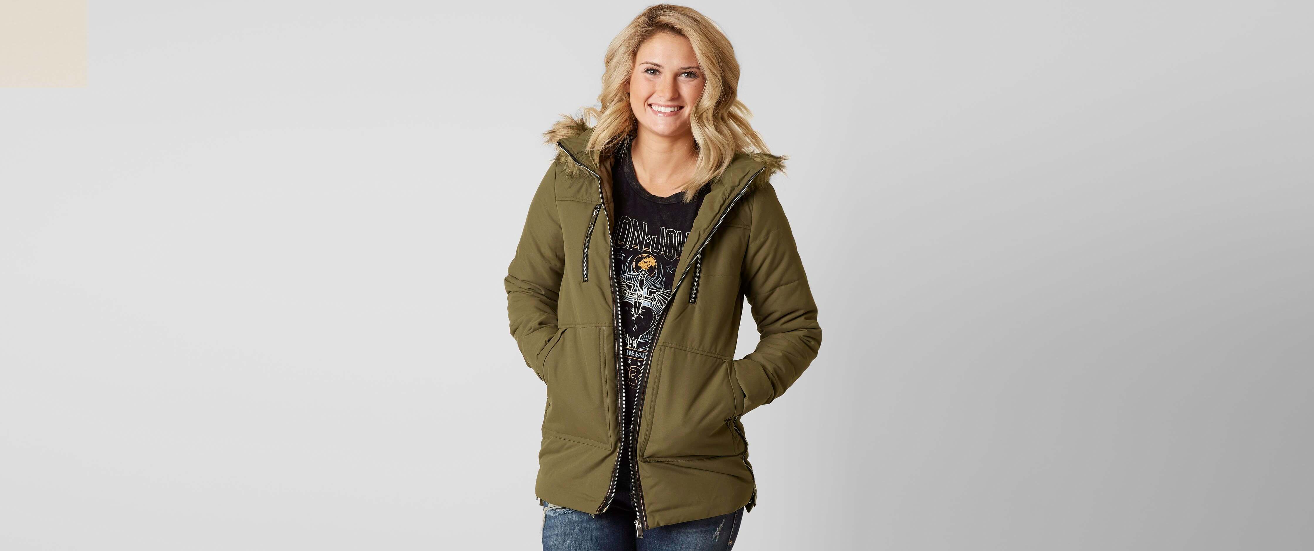 CoffeeShop Canvas Parka Jacket - Clothing in Kelp | Buckle