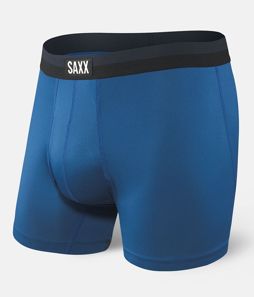 SAXX Sport Mesh Stretch Boxer Briefs - Men's Boxers in City Blue | Buckle