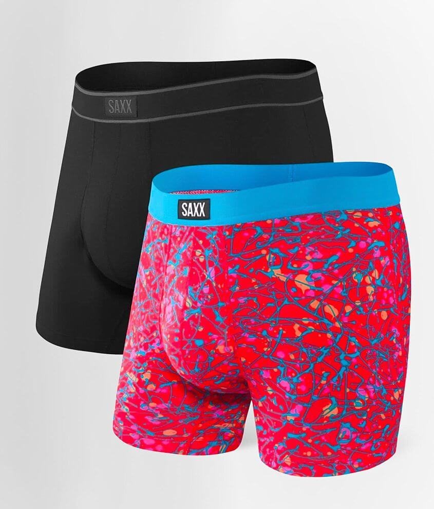 SAXX Daytripper 2 Pack Stretch Boxer Briefs - Men's Boxers in Black ...