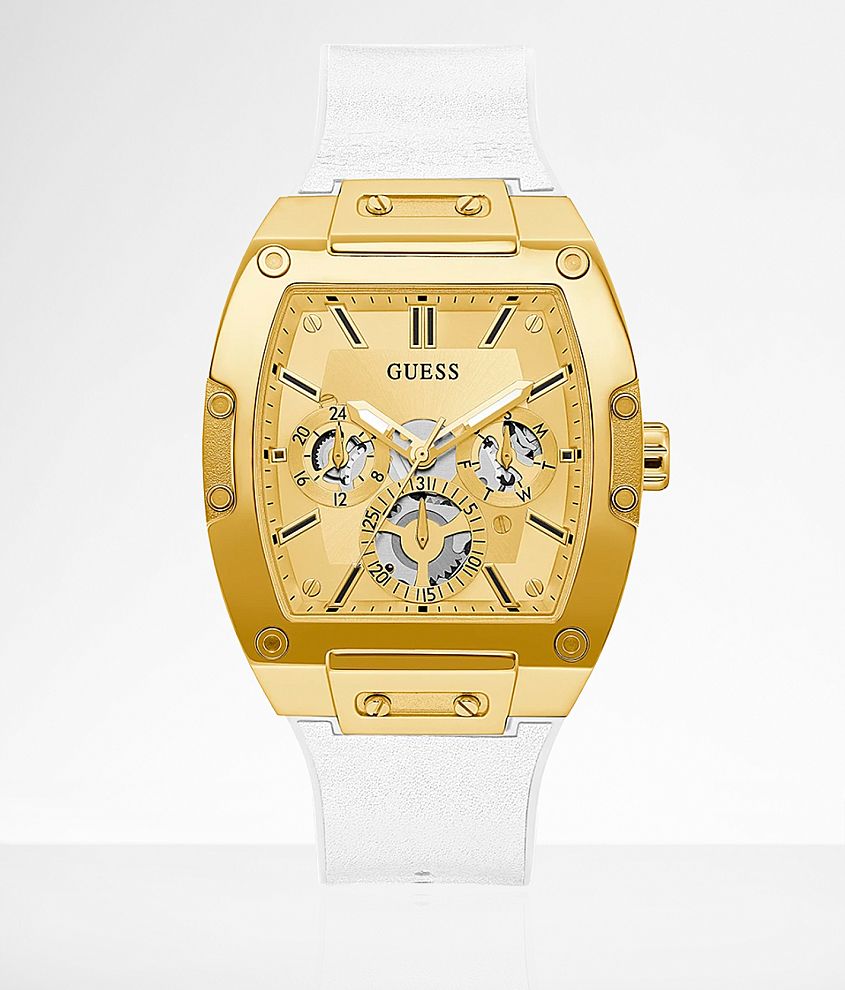 Guess Phoenix Watch - Men's Watches in White | Buckle