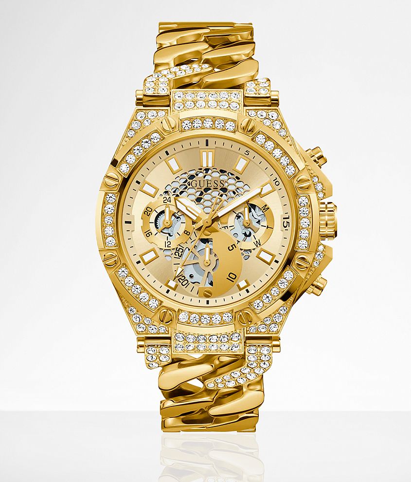 Guess Rhinestone Watch - Men's Watches in Gold | Buckle
