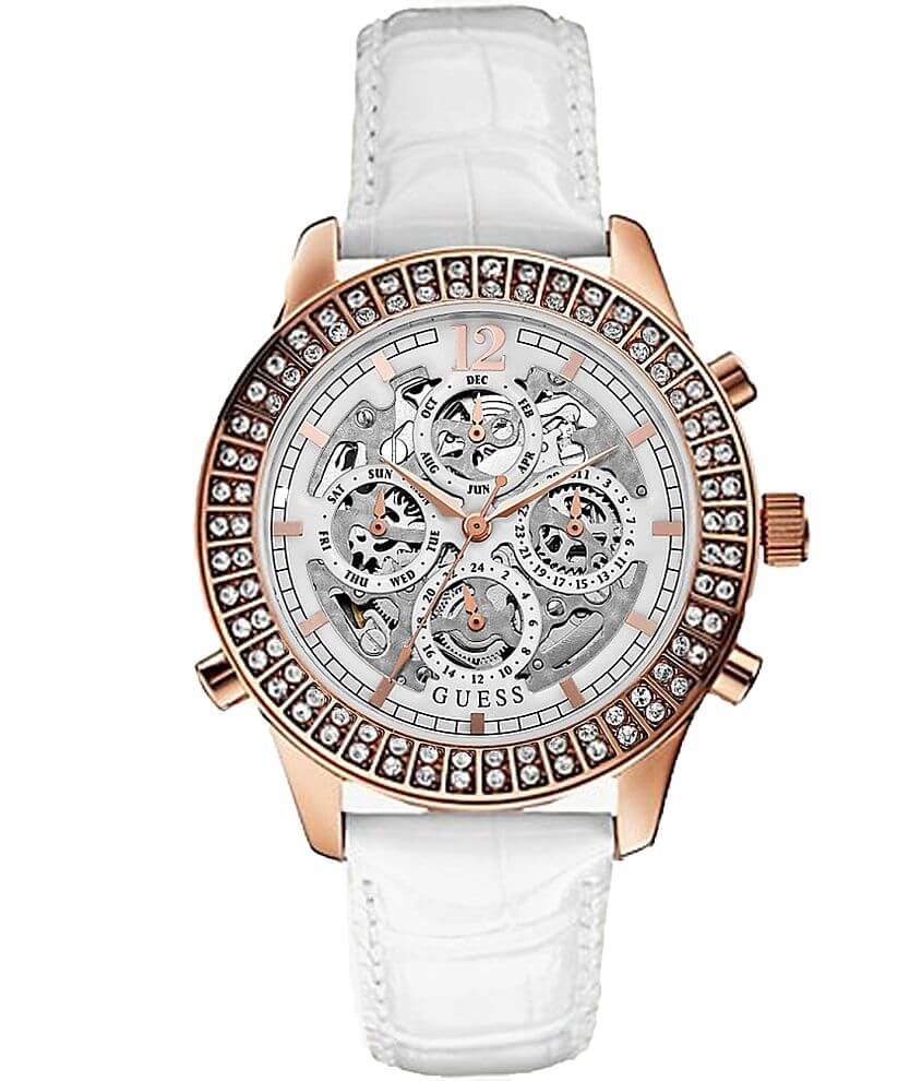 Guess Exposed Mechanics Watch - Women's Watches in Rose Gold | Buckle
