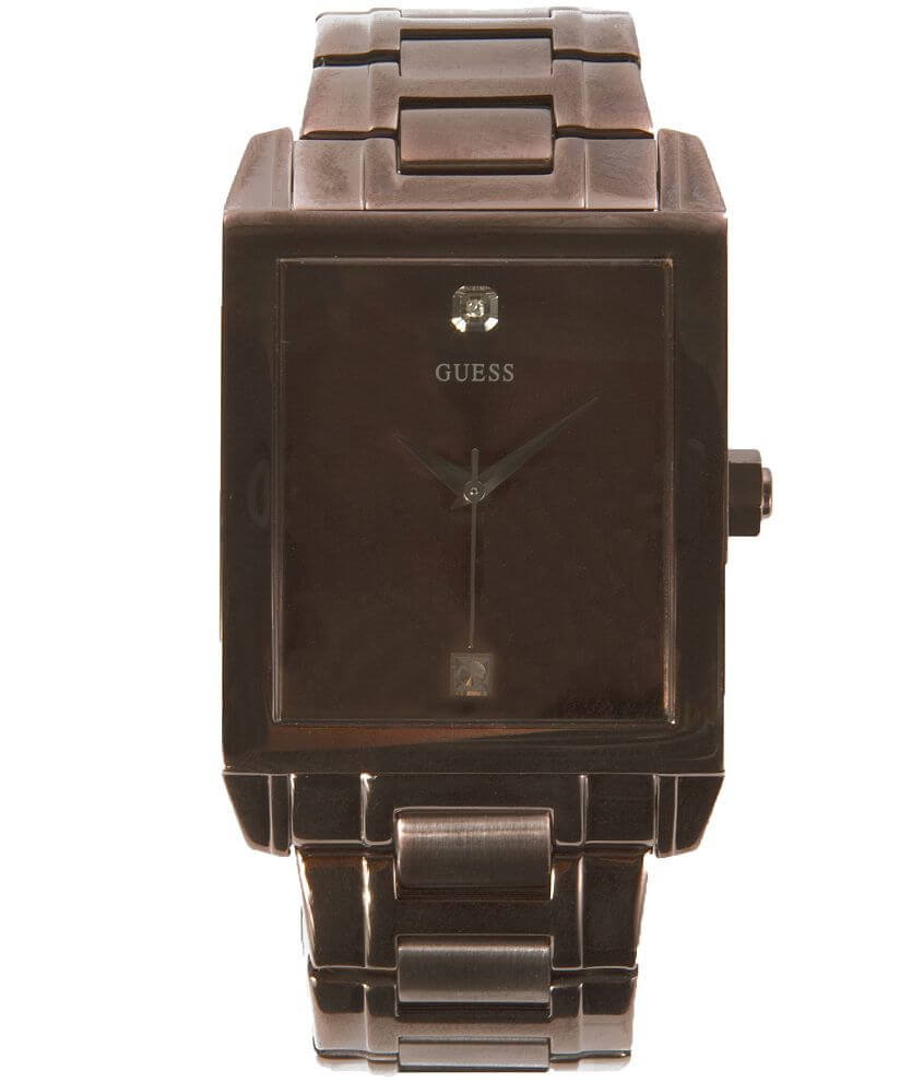 Guess Square Dial Watch - Men's Watches in Brown | Buckle