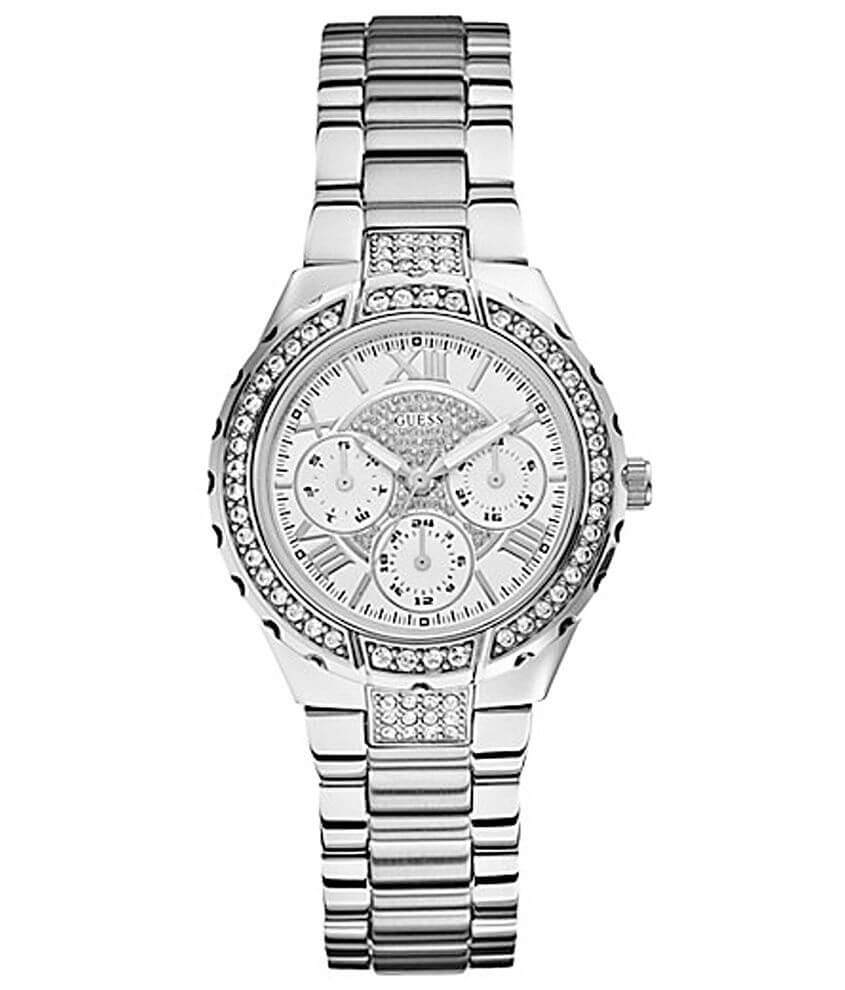 Guess Rhinestone Watch - Women's Watches in Silver | Buckle