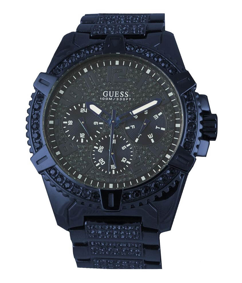 Guess Rhinestone Watch - Men's Watches in Blue | Buckle