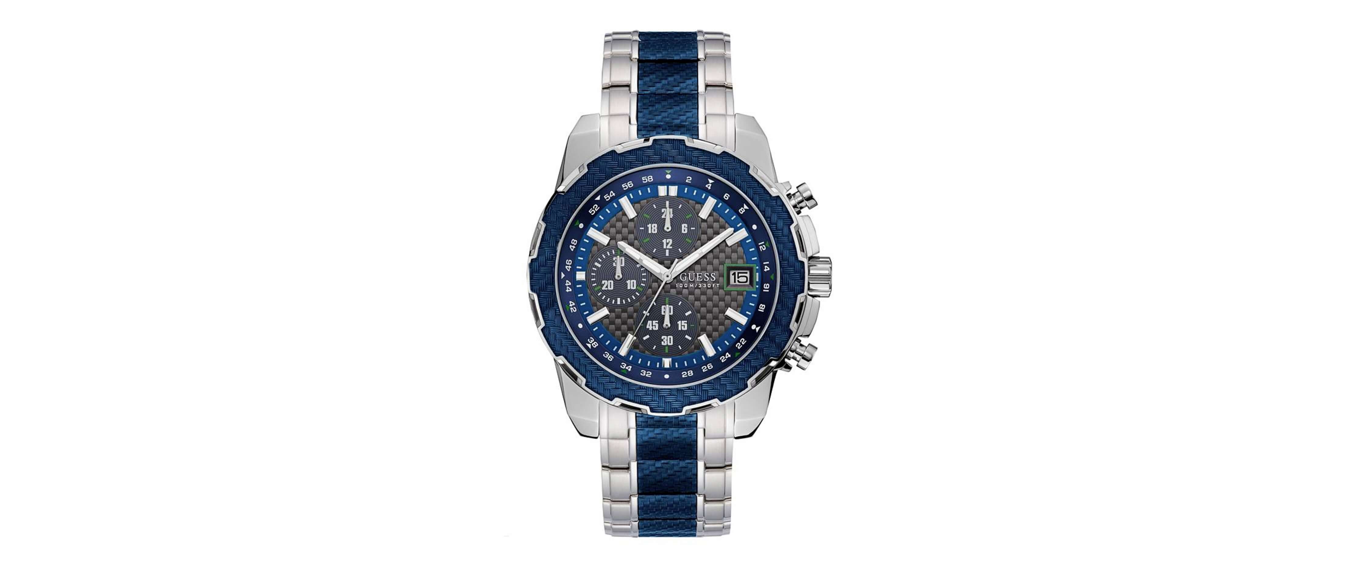 Guess Silver Watch - Men's Watches in Silver Blue | Buckle