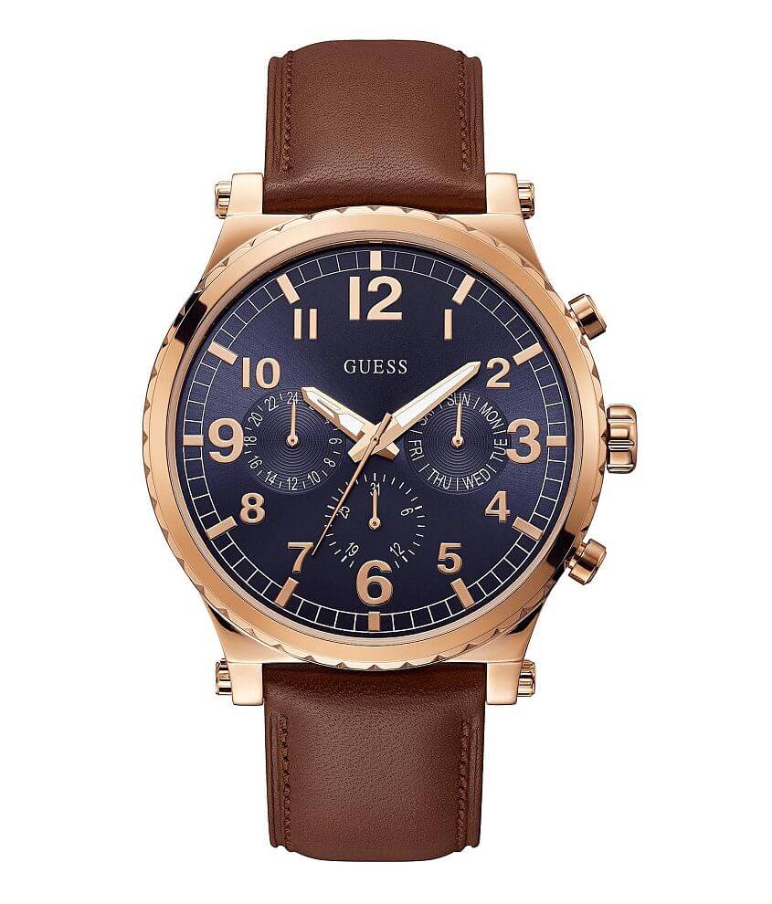 Guess Blue Watch - Men's Watches in Brown | Buckle