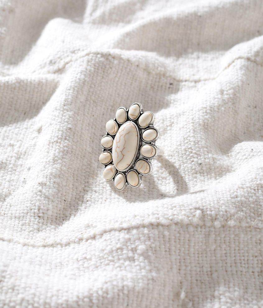 Sterling & Stitch Stone Stretch Ring - Women's Jewelry in Burnished ...