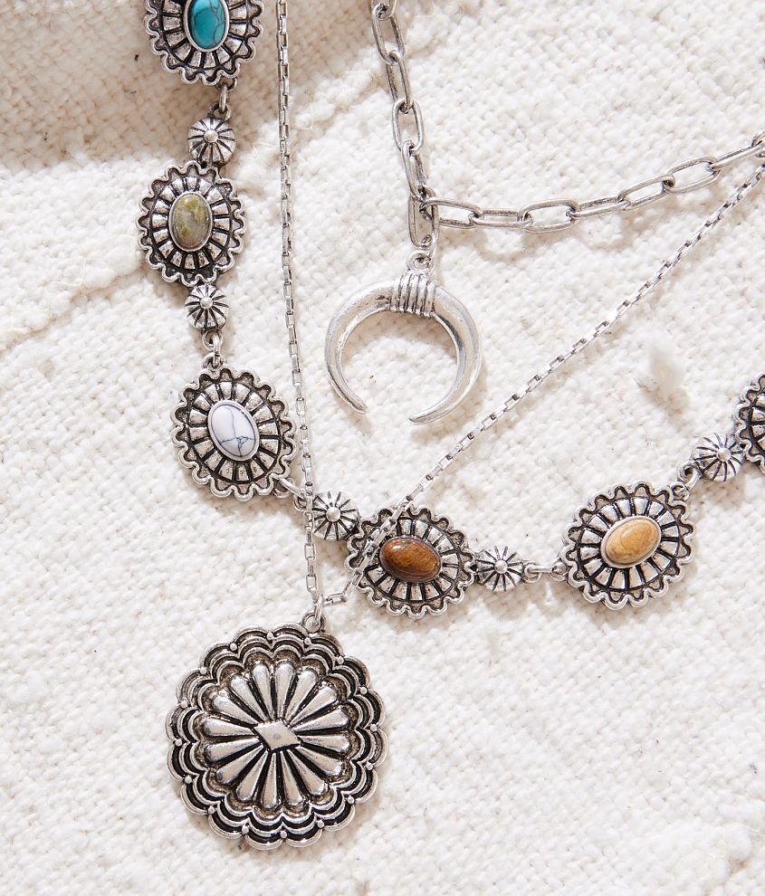 Sterling & Stitch 3 Pack Stone & Chip Necklace Set | Hamilton Place