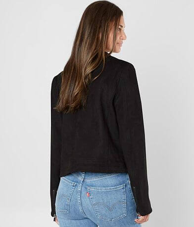 Shinestar Faux Suede Moto Jacket - Women's Coats & Jackets in Black | Buckle
