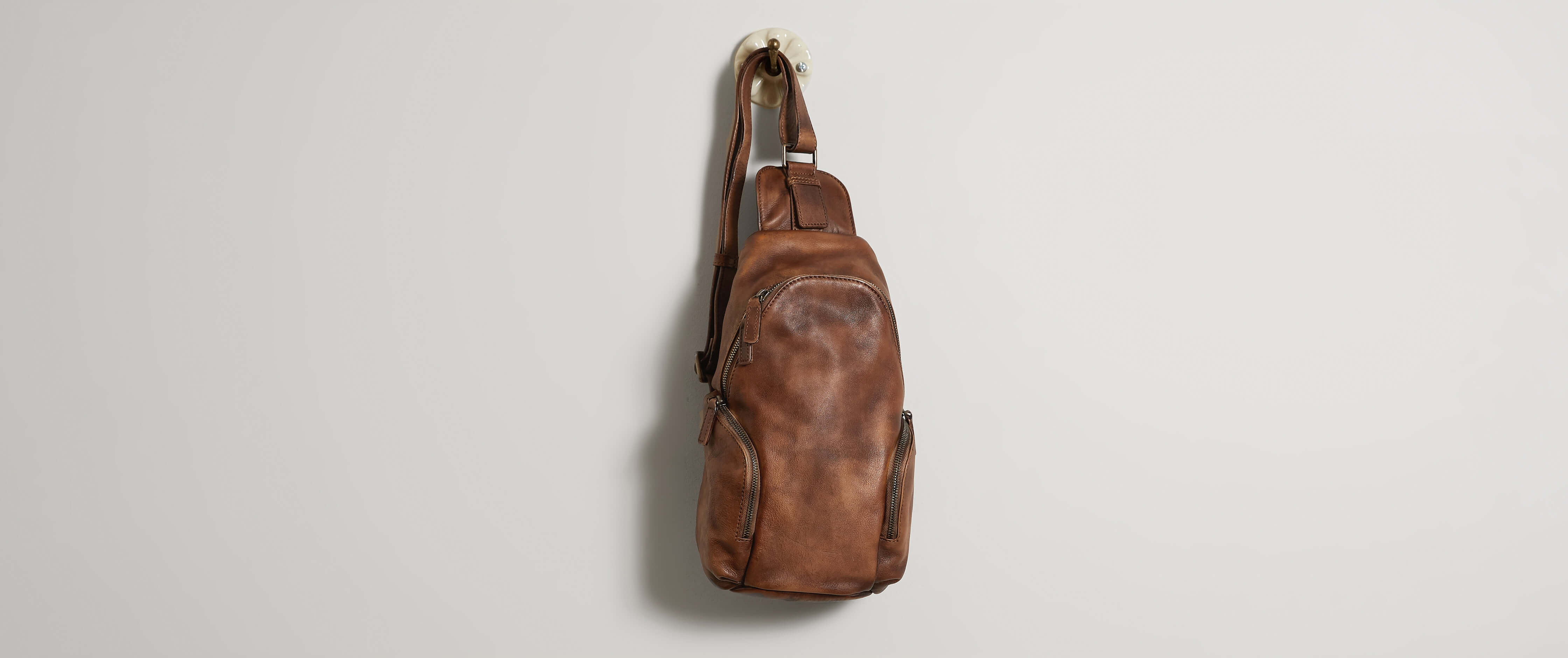Diophy Crossbody Backpack - Clothing in Brown | Buckle