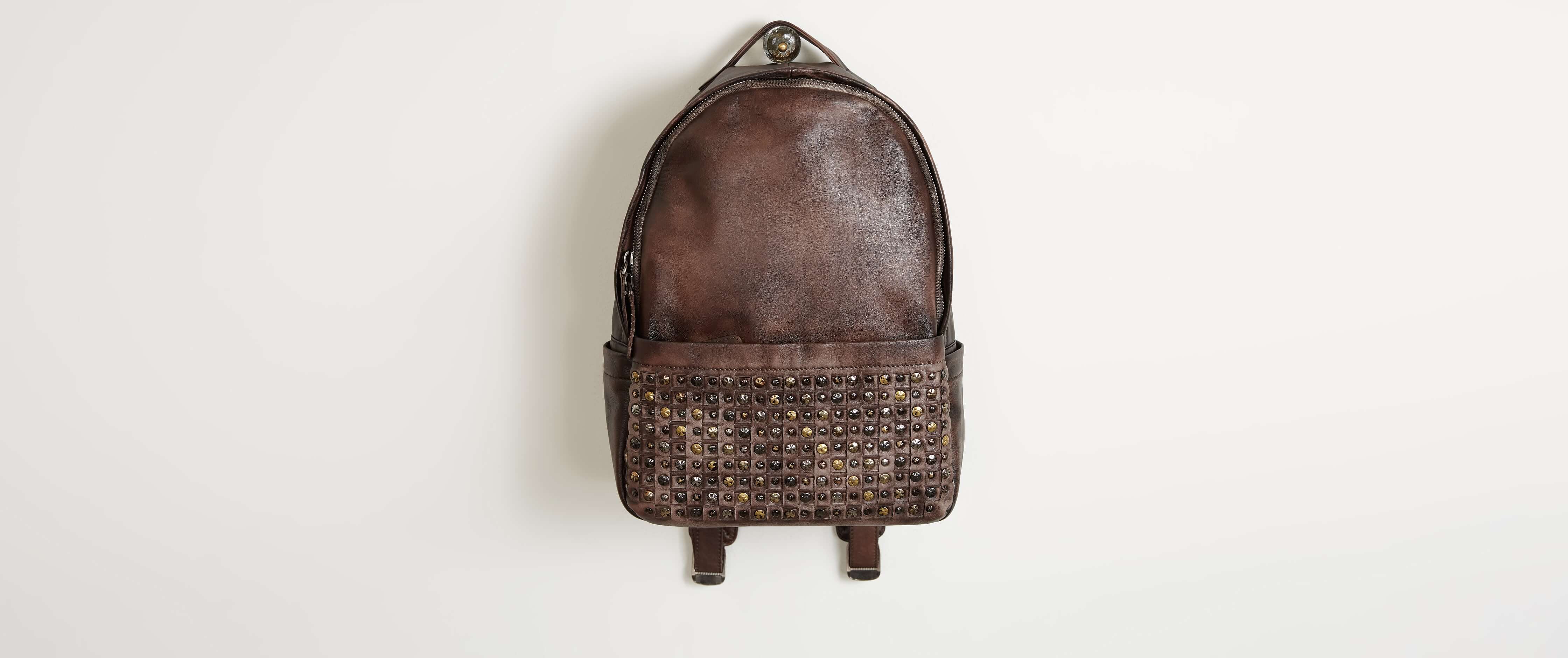 Diophy Studded Backpack - Clothing in Dark Brown | Buckle