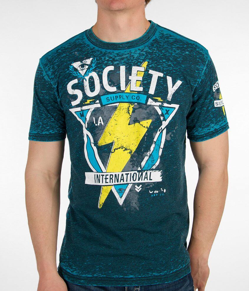 Society Together T-Shirt - Men's T-Shirts in Black Blue | Buckle