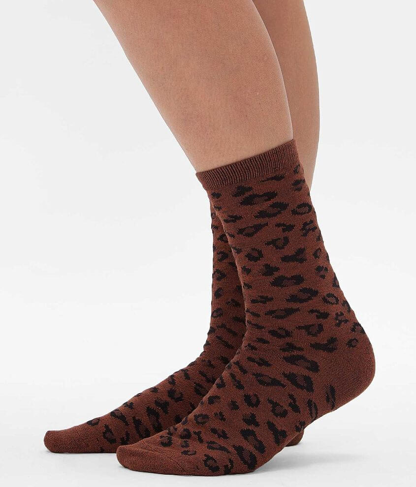 Daytrip Leopard Print Socks - Women's Socks in Cinnamon | Buckle
