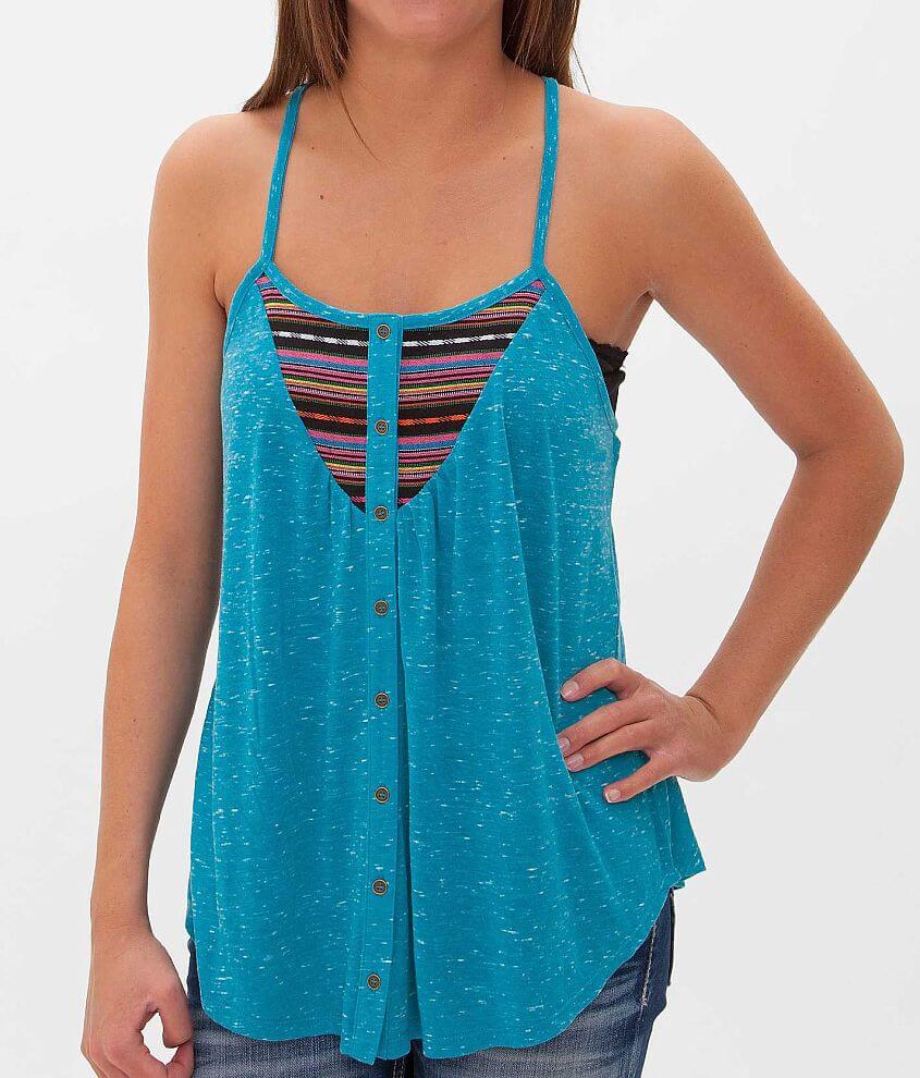 Daytrip Pieced Tank Top - Women's Tank Tops in Turquoise | Buckle