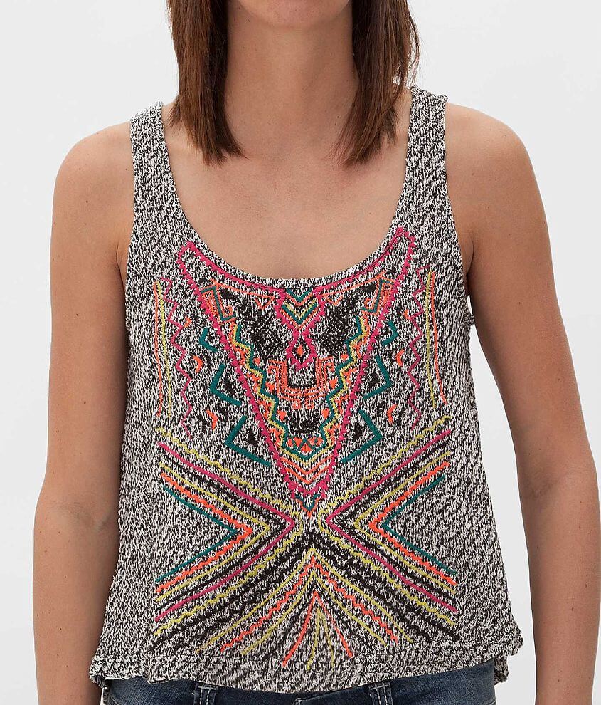 Eyeshadow Open Weave Tank Top - Women's Tank Tops in Black | Buckle