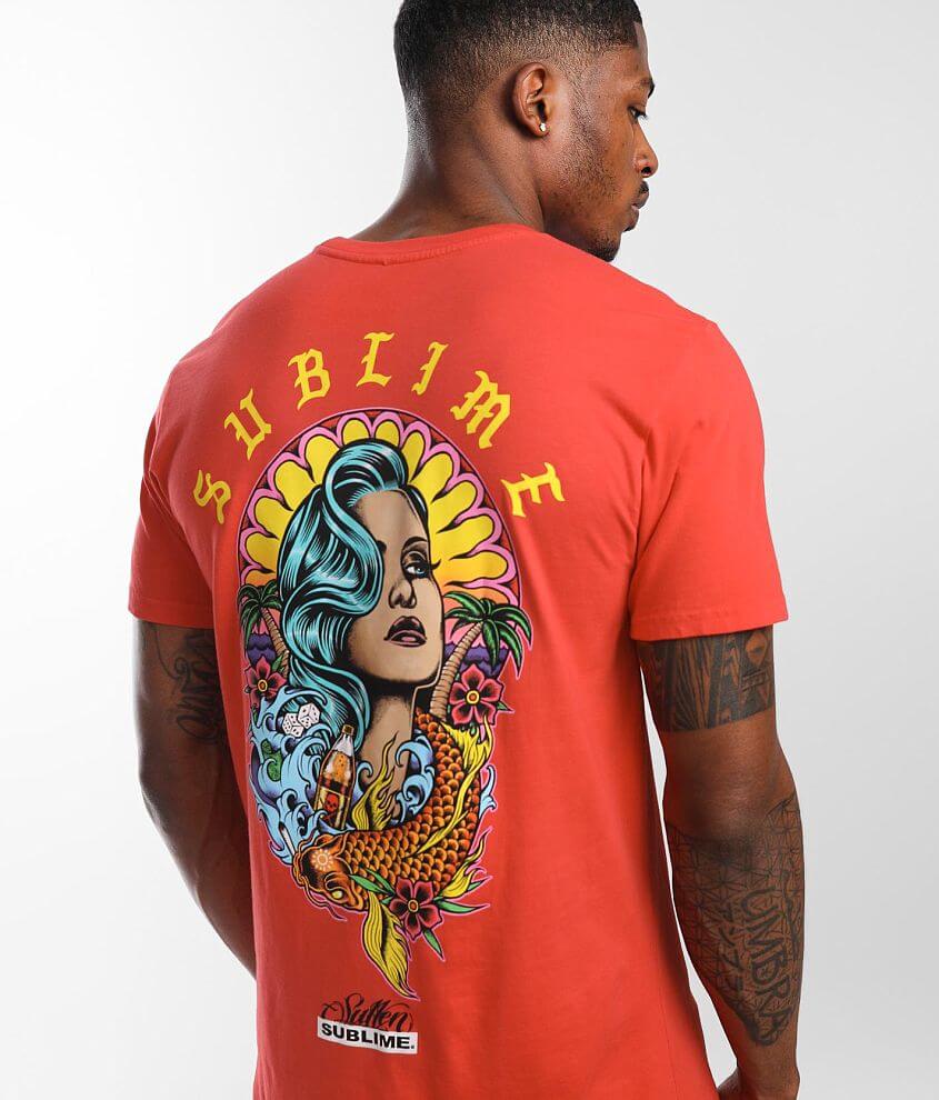 Sullen Sublime Vice Beach Band T-Shirt - Men's T-Shirts in Tea Berry ...