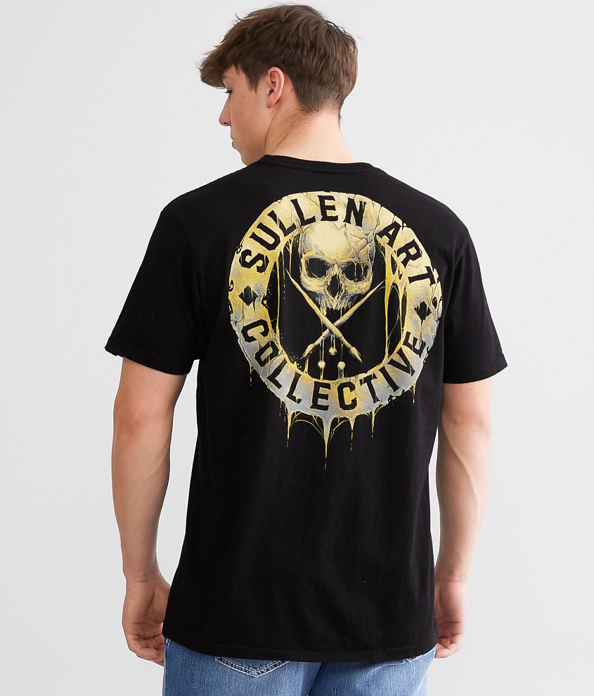 Sullen Drip Badge T-Shirt - Men's T-Shirts in Jet Black | Buckle