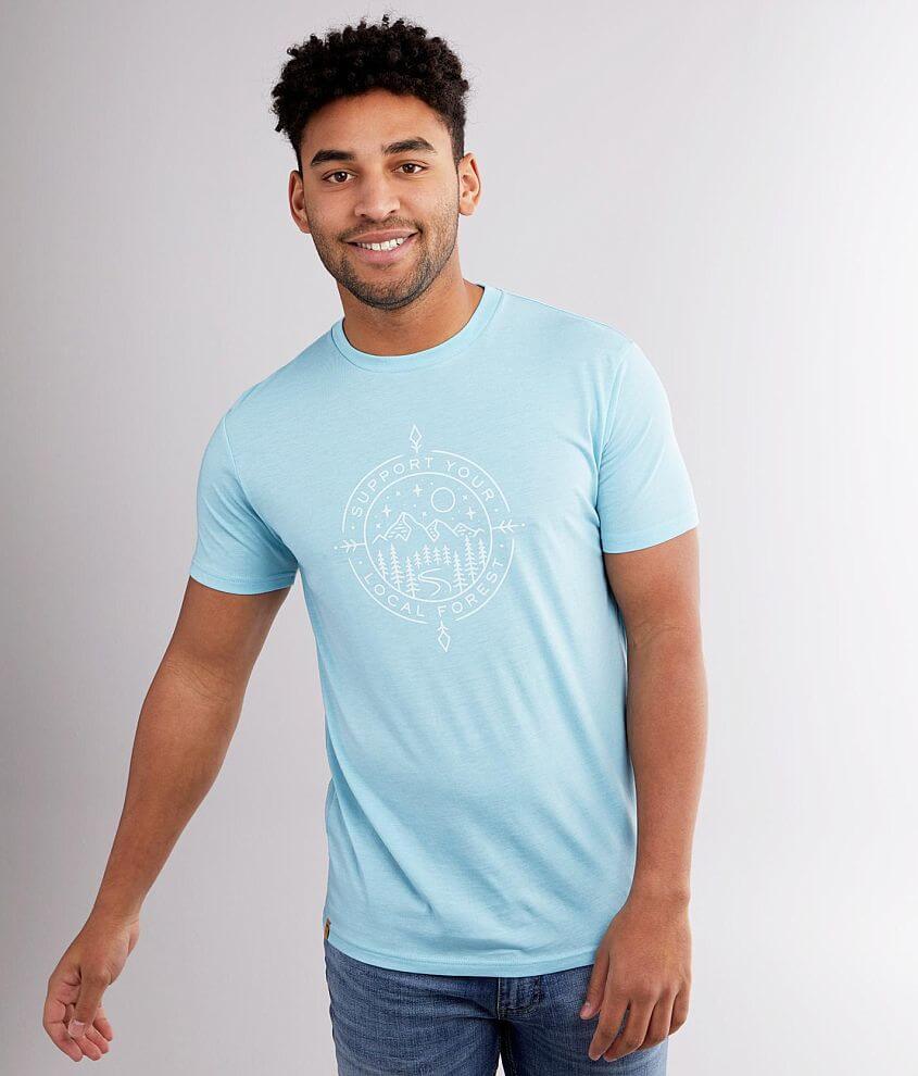 tentree Support T-Shirt - Men's T-Shirts in Glacier Blue Heather | Buckle