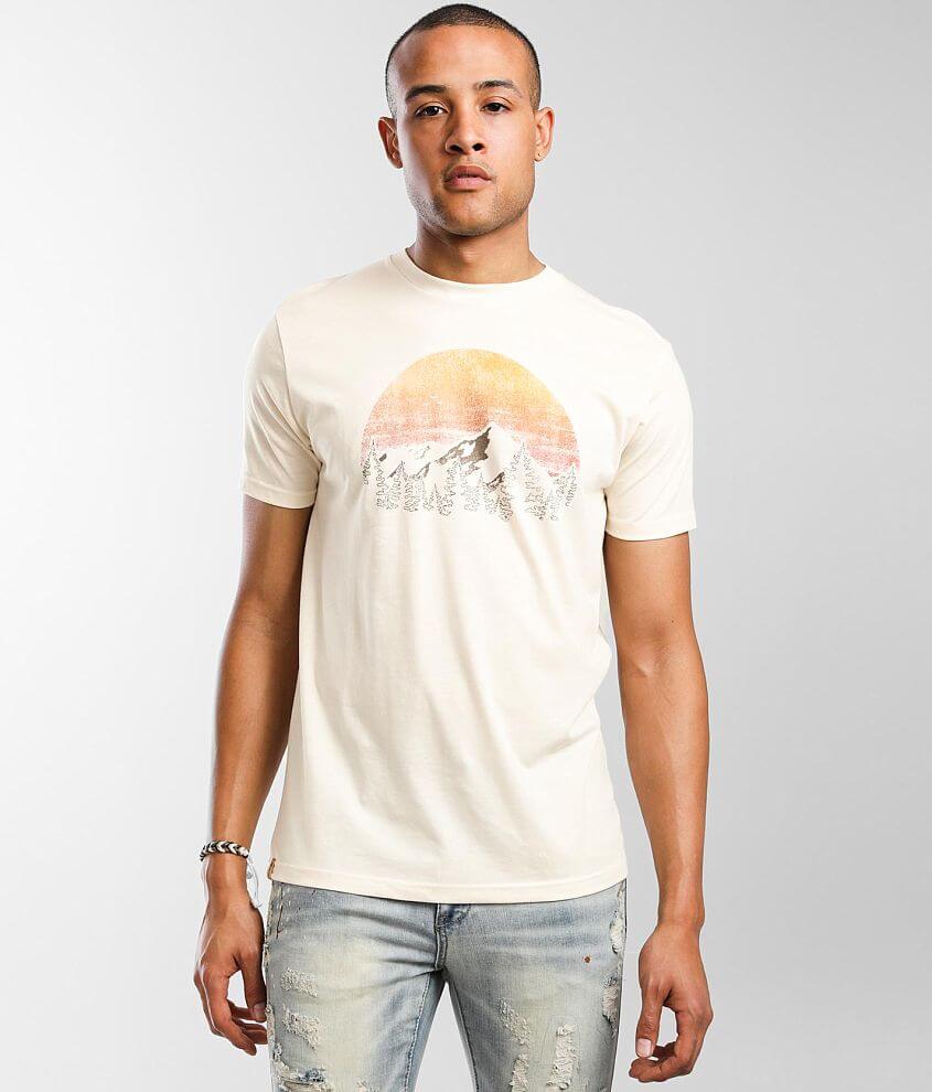 tentree Vintage Sunset T-Shirt - Men's T-Shirts in Elm White Heather ...