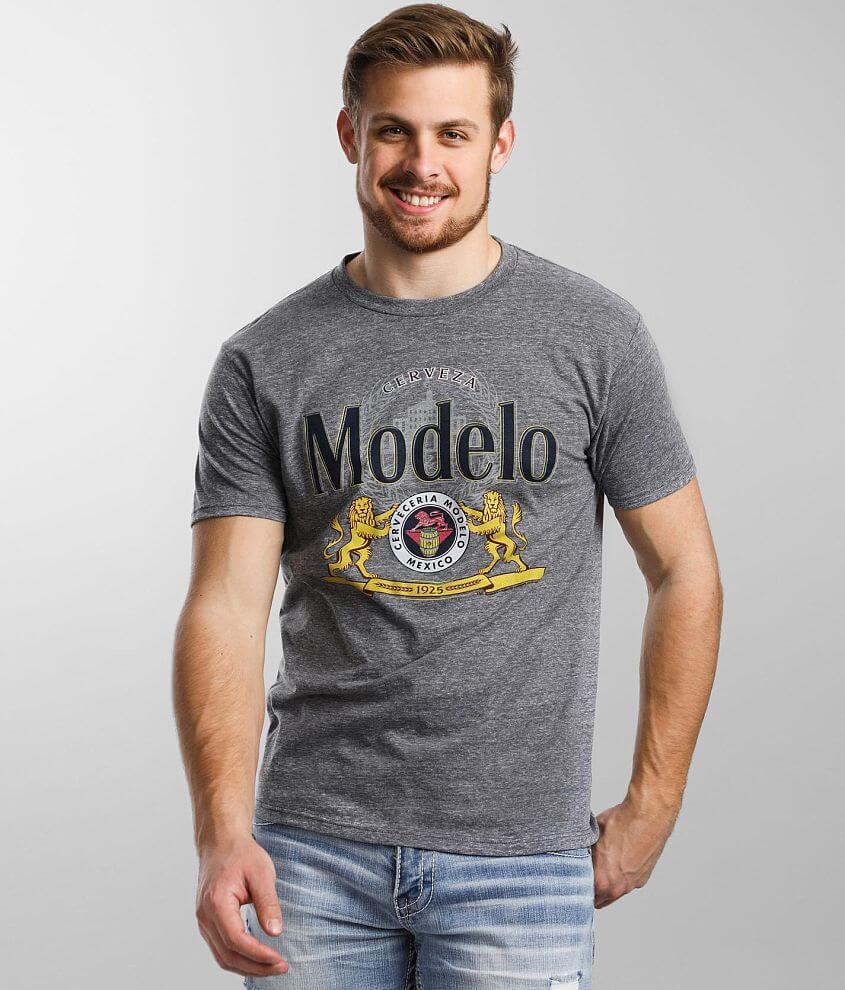 tee luv Modelo™ Beer T-Shirt - Men's T-Shirts in Vintage Grey Snow | Buckle