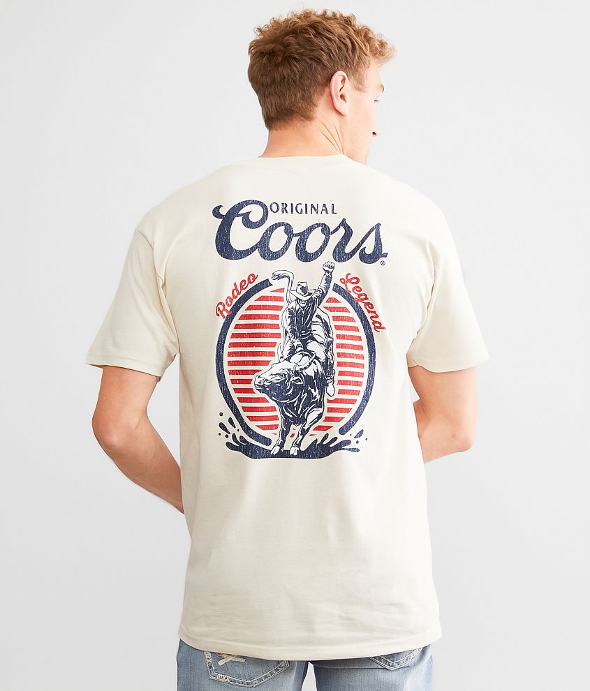 Tee Luv Coors® Original Rodeo Legend T Shirt Mens T Shirts In Cream Buckle