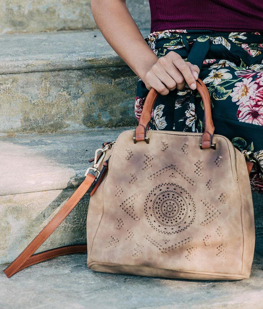 Perforated Faux Leather Purse - Women's Accessories in Cognac | Buckle