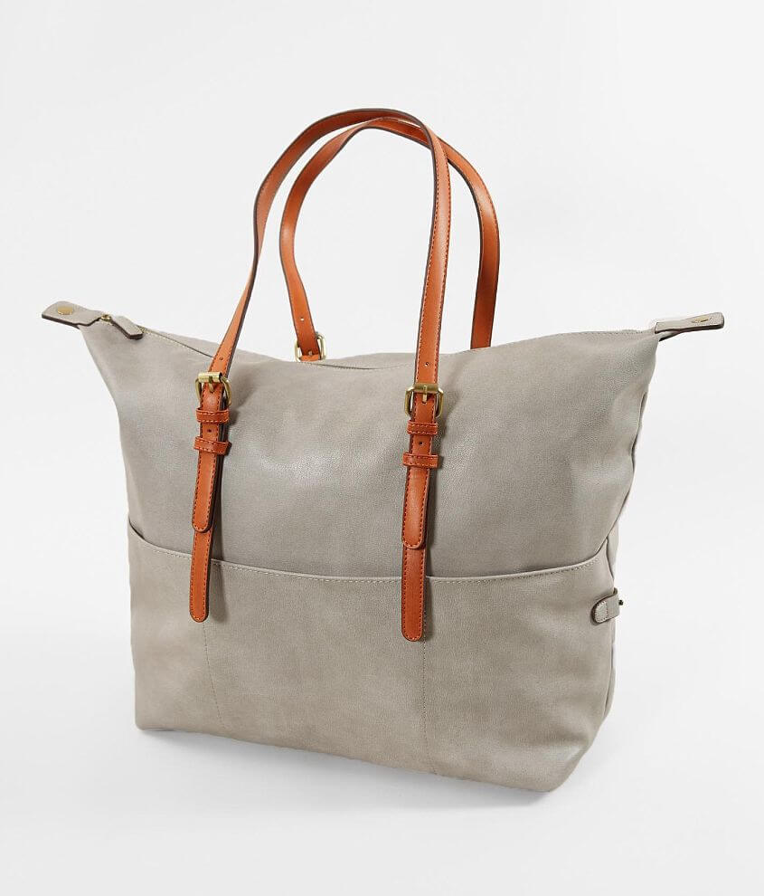 Street Level Distressed Faux Leather Tote - Women's Bags in Grey | Buckle