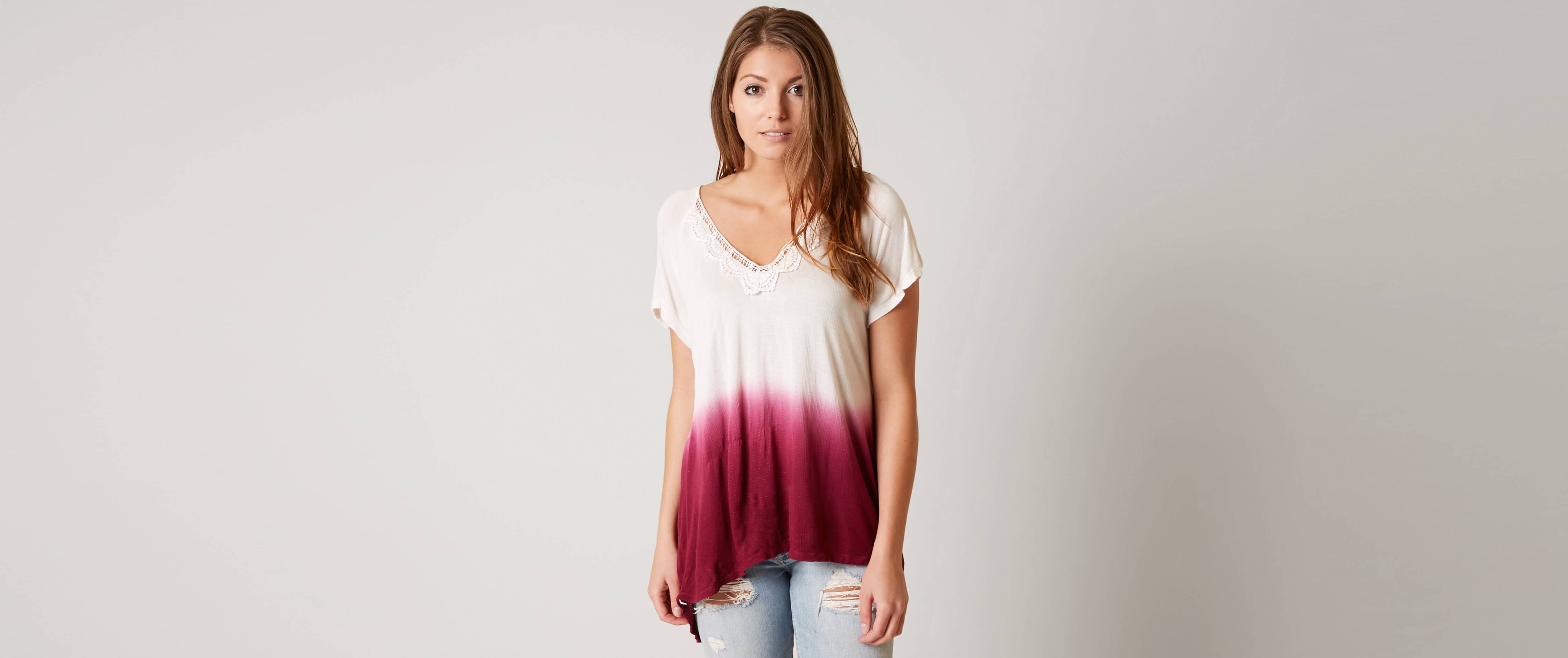 Daytrip Dip Dye Top - Women's Shirts/Blouses in Plum | Buckle
