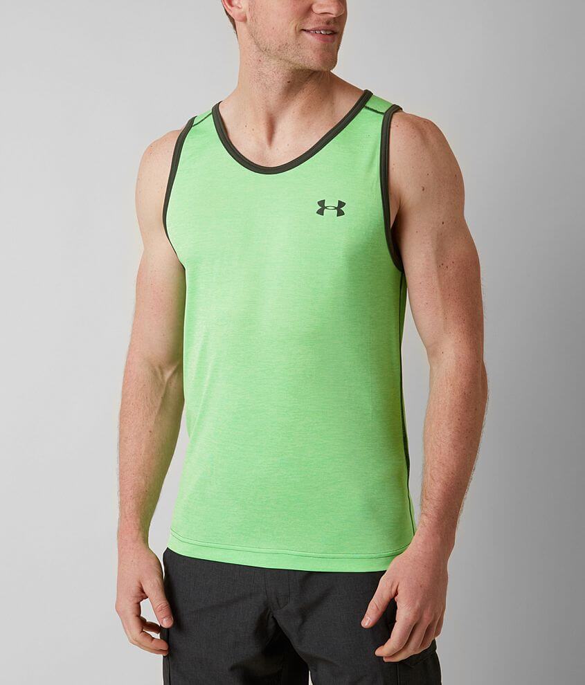 Under Armour® Tech Tank Top - Men's Tank Tops in Laser Green Black | Buckle